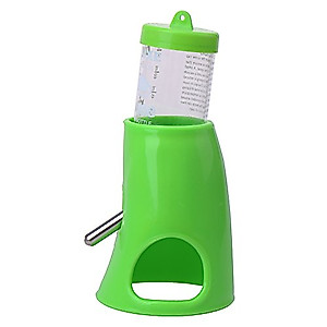 Hypeety Hamster Cage Drinking Water Bottle Parrot Mice Rat Gerbils Water Feeder Bowl (2.8 oz) 1Pcs Random Color (80ML+BASE)