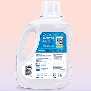 ECOS Laundry Detergent Liquid, 200 Loads - Dermatologist Tested Laundry Soap - Hypoallergenic, EPA Safer Choice Certified, Plant-Powered - Lavender, 100 Fl Oz (Pack of 2)