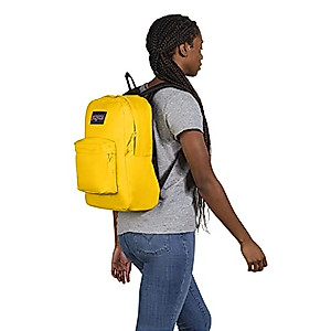 JanSport Superbreak Backpack - Durable, Lightweight Premium Backpack, Lemon