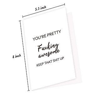 You're Pretty Fucking Awesome, Funny Thank You Card, Encourage Thanks Greeting Card