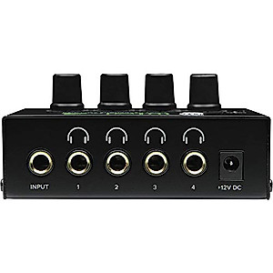 Mackie HM Series, 4-Way Headphone Amplifier Mixer Accessory 1-ch x 4 Headphones (HM-4)