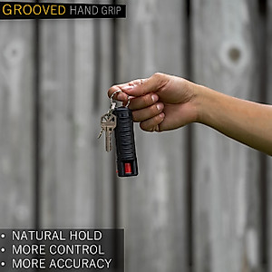 Police Magnum Keychain Pepper Spray Self Defense Belt Clip Holder- Tactical Safety Key Chain for Women & Men- Made in The USA- 3 Pack Black INJ