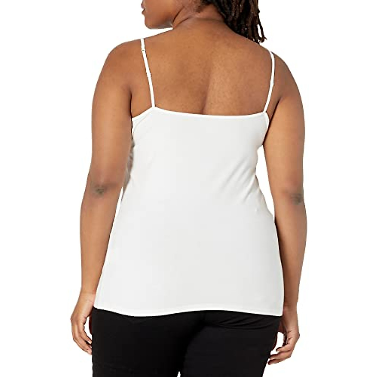Amazon Essentials Women's Slim-Fit Camisole, Pack of 4, Black/White, Medium