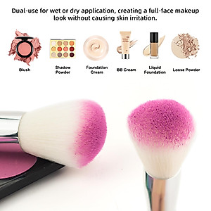 Makeup Brush Set 10 Piece Essential Make-up Brushes Kit for Powder Liquid Cream Cosmetics Blending Blush Concealer Brushes Transparent Plastic Handle (White)