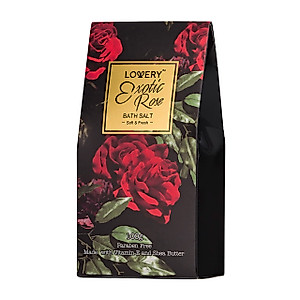 Valentines Day Gifts for Her - Exotic Rose Valentine Gift Basket for Women, Spa Bath and Body Gift Set, Anniversary Gifts for Women, Mom Birthday Gift with Body Scrub, Bubble Bath, Lotion & More