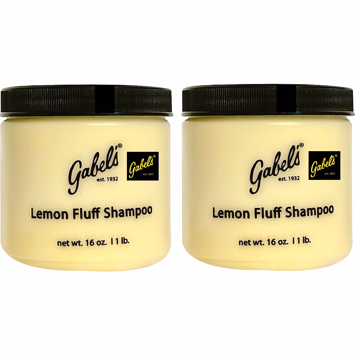 Gabel's Lemon Fluff Clarifying Shampoo 16oz (2024 manufacturer new package) Authentic Gabel's Manufacturer Direct have (Protection seal with Gabel's black logo label) Pack of 2