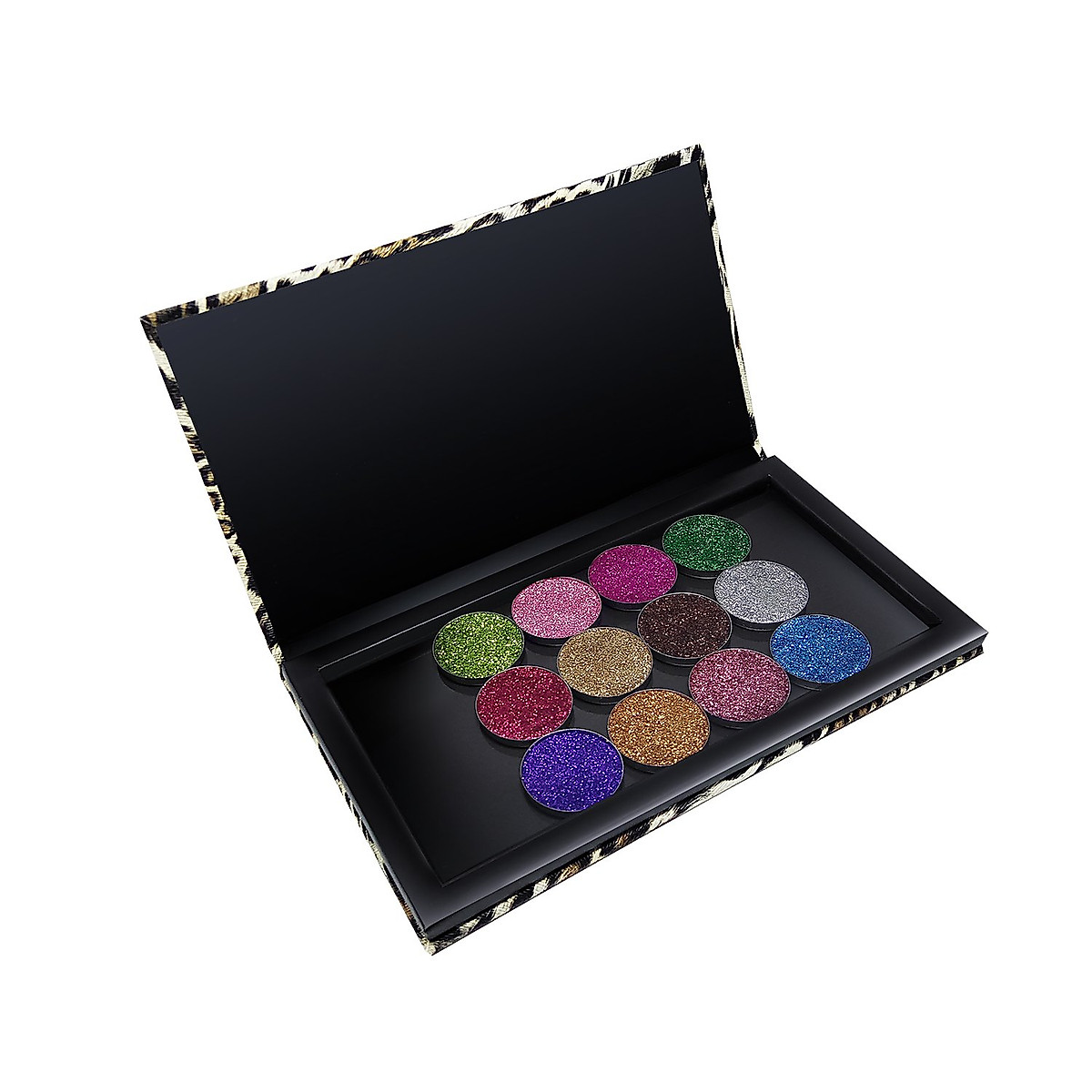Allwon Magnetic Makeup Palette Leopard Empty Makeup Palette for Eyeshadow Lipstick Blush Powder