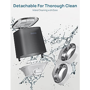 Rellorus Automatic Cat Feeders, 5L/21Cups Pet Food Dispenser for Two Cats, Timed Cat Feeder with Double Bowls, 48 Portions 6 Meals Per Day for Cat and Dog, 10s Meal Call