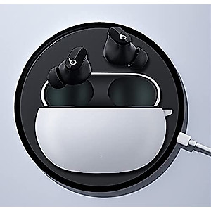 Maidea Silicone Case Compatible with Beats Studio Buds – True Wireless Noise Cancelling Earbuds , Supports Wireless Charging, Protective Silicone with Keychain for Beats Studio Buds (Dark Blue)
