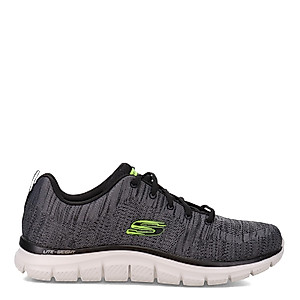 Skechers Men's Track Front Runner Lace-up Sneaker Oxford, Charcoal/Black, 12