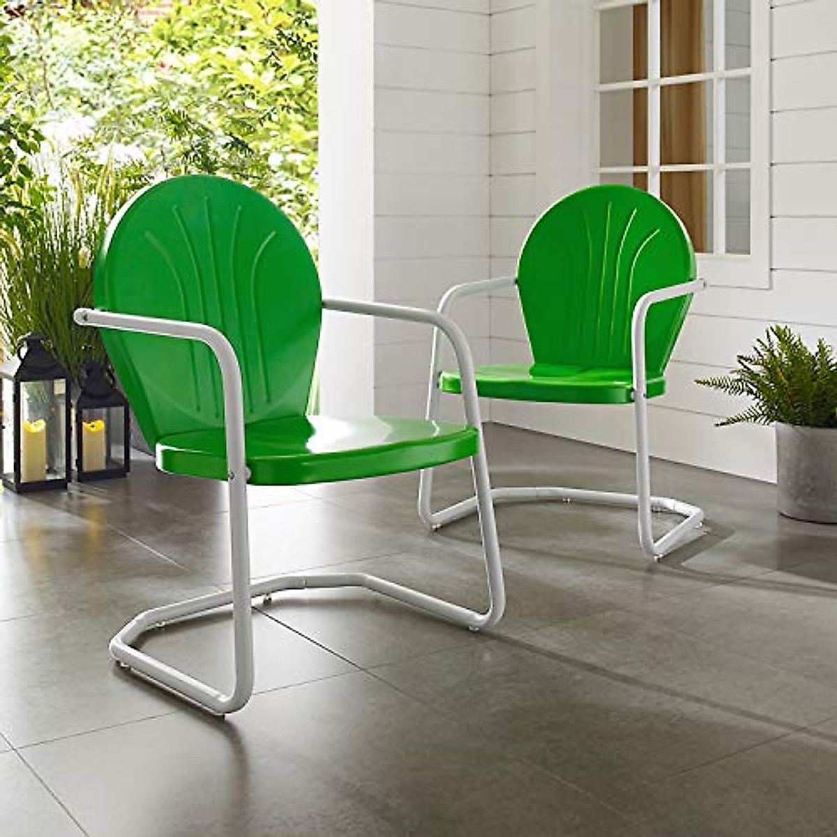 Crosley Furniture Griffith Metal Outdoor Chair - Grasshopper Green