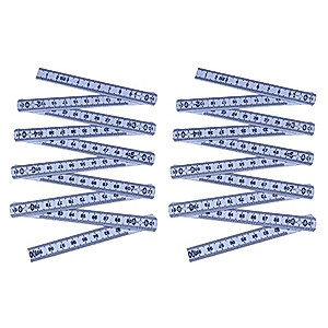 Faotup 2PCS White 1 Meter ABS Folding Ruler with Sliding Extension,Mini Folding Ruler,Small Folding Ruler,Folding Ruler Slide,Folding Rulers Measuring Tool,5.11×1.00×0.51Inches