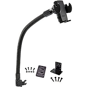 Arkon Car or Truck Seat Rail or Floor Phone Holder Mount for iPhone 14/Pro Max/Pro, Samsung Galaxy S22/Ultra, S21, Sonim XP3, Black