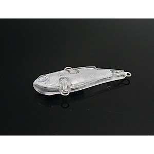 10PCS Unpainted VIB Lipless Sinking Fishing Pencil Lures 48mm 6g ABS Hard crankbait Outdoor Sports 8382# Free Eye