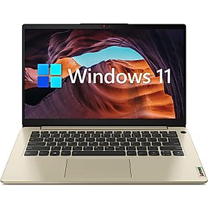Lenovo IdeaPad 3 Laptop, 14" FHD Display, AMD Ryzen 7 5700U, 36GB RAM, 2TB PCIe M.2 SSD, Wi-Fi 6, Windows 11 Home, Webcam, Fingerprint Reader, Backlit Keyboard, HDMI, Beige/Sand