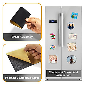 Cuttable Magnetic Sheets 6 Pack, Each 8" x 10", Stick Magnetic Paper with Adhesive Backing for Crafts, Paper Magnets and Stickers