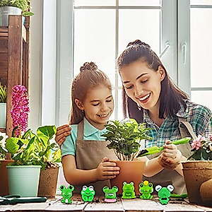 Jetec 45 Pieces Cute Frog Miniature Figurines Mini Garden Frog Ornaments Animals Model Fairy Garden Miniature Landscape DIY Craft for Home Party Decoration Supplies Ornament Accessories, 9 Styles