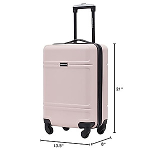 Travelers Club Skyline Spinner Luggage, Filmy, 22-Inch Carry-On