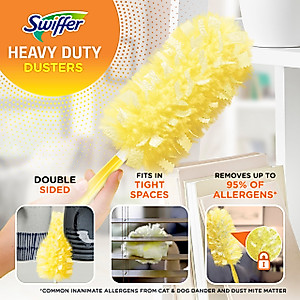 Swiffer Ceiling Fan Duster Super Extender Handle Starter Kit, 6 Heavy Duty Refills