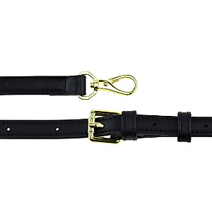 Allzedream Leather Purse Strap Replacement Crossbody Handbag Long Adjustable (Black)