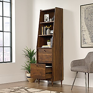 Sauder 2 tier Harvey Park Narrow Bookcase, Grand Walnut finish