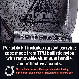 Ignik Gas Growler X-Comp Lightweight 11-Pound Composite Propane Tank with Carry Case and Adapter Hose