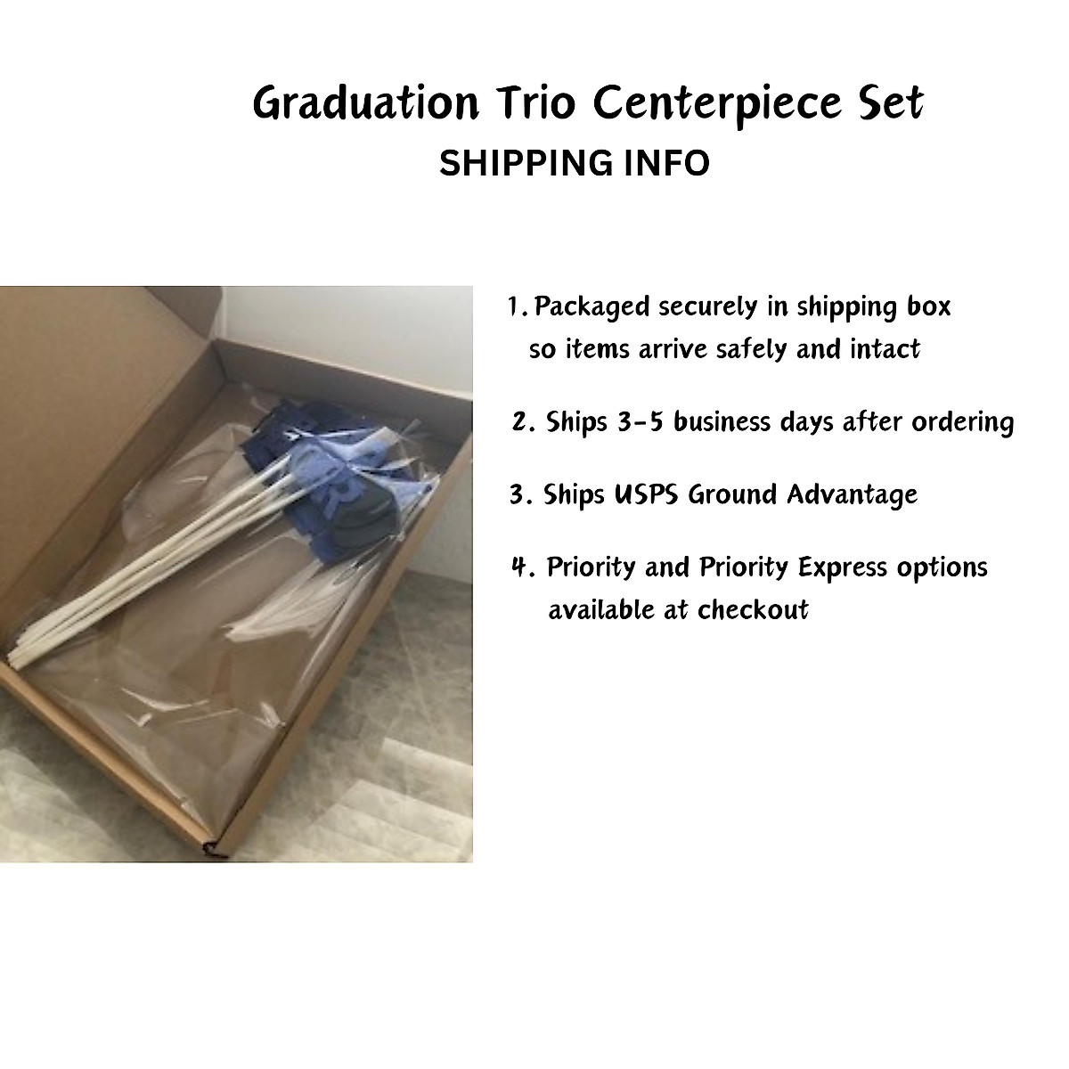 Graduation Table Centerpieces, Class of 2024 Table Centerpieces, Graduation Centerpieces, Graduation Decorations 2024, 3 in a Pack, by Zee Best Celebrations