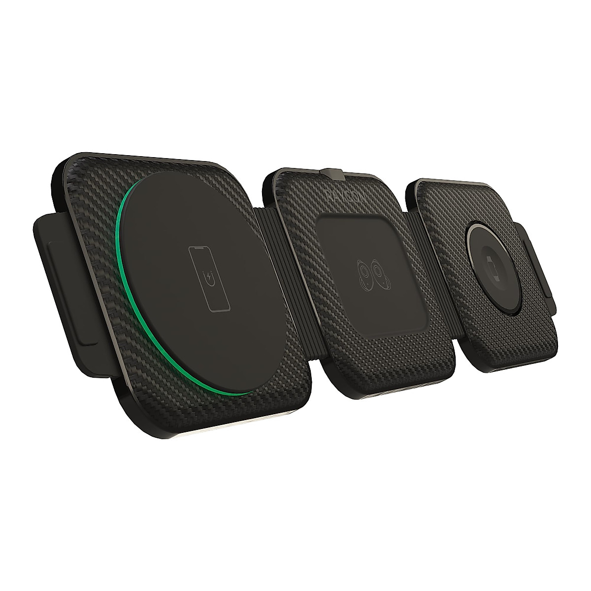 Raycon Magic Pad Pro, Wireless Charging Pad with Universal Phone Compatibility, LED Light, 2X Fast Charging, Compact Design (Black)