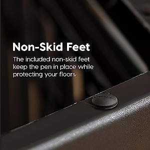 IRIS USA 24" Dog Playpen, 4-Panel Pet Playpen, Puppy Playpen, Indoor/Outdoor Dog Pen, 35 x 35 x 24, Foldable, Fold It Down, Easy Storing, Customizable, Black