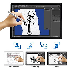 Pen for Surface, 1024 Pressure, Eraser & Right-Click, Palm Rejection,2500 Working Hours for Surface Pro 11/10/9/8/7/6/5/4/3/X, Surface Go/Book 4/3/2/1, Surface Laptop Studio 6/5/4/3/2/1