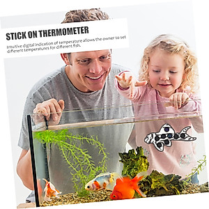 BESPORTBLE 5 Sets LCD Thermometer Digital Stick on Thermometer Strip Fish Tank Temperature Gauge Sticker by Numbers Adhesive Temperature Strip Number Stickers Urinator Aquarium Paper Supplies