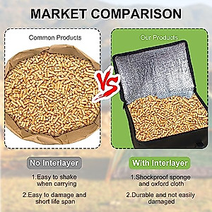 Wood Pellet Storage Containers, 3Pack 20LBs Black Wood Pellet Storage Containers for Smoker, Fuel Pellet Storage Bag, Charcoal Storage Bag, Pellet Storage Container Outdoor Waterproof