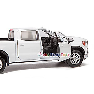 2019 GMC Sierra 1500 SLT Crew Cab 4x4 Pickup Truck with Sunroof White Timeless Legends Series 1/24-1/27 Diecast Model Car by Motormax"""