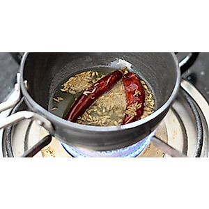 Khandekar Hard Anodized Tadka Pan, Nonstick Mini Fry Pan, Spice Roasting Pan, Vagharia with Long Handle - 11 inch (27.5 cm)