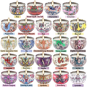 Wfmolcand 24 Pack Scented Candles Gift Set for Women, 2.5 oz Aromatherapy Candle Gift Sets for Mom,Soy Candle Set for Mother, Women, Friends and Coworkers