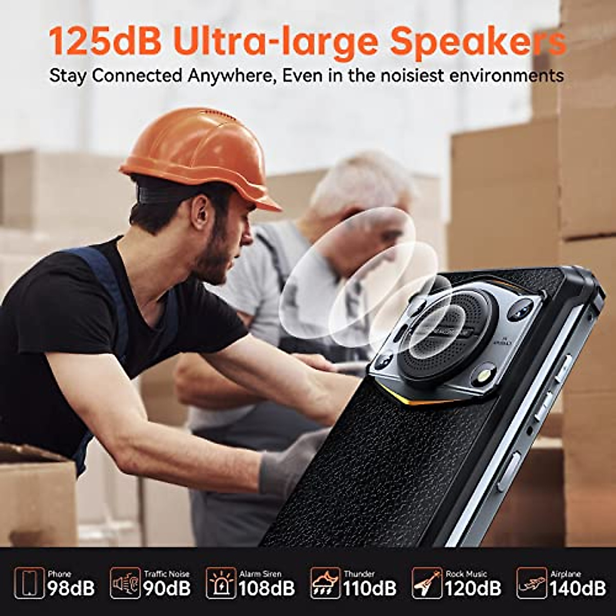 OUKITEL WP22 Rugged Smartphone Unlocked,13GB 256GB Android13 Cell Phone,10000mAh Battery 125dB Speaker 6.58" FHD+ Rugged Phone, Helio P90 48MP Camera 20MP Night Vision Mobile Phone,4G Dual Sim OTG NFC