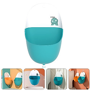 Toddmomy 1 Set Potties Dinosaur Hanging Blue Bathroom Cartoon with for Toddler Urinal Kids Boy Training Children Trainer Funny Tool Plug Baby Boys Hook Standing Toilet Potty Pee