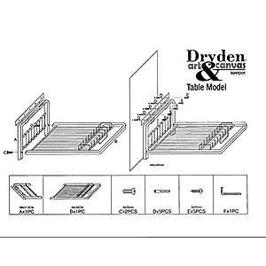 Dryden Art and Canvas Keeper - Small Table Model with Wall Mount for Storage, Organization and Transport of Canvases, Frames, and Panels - Small - 15x19x8.75"