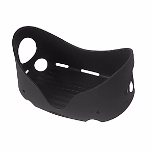 VR Front Face Silicone Protective Shell, Silicone Interfacial Cover, Touch Controller Grips Strap Cover Combination kit 3-in-1 for Meta/Oculus Quest 2 Accessories (Black)