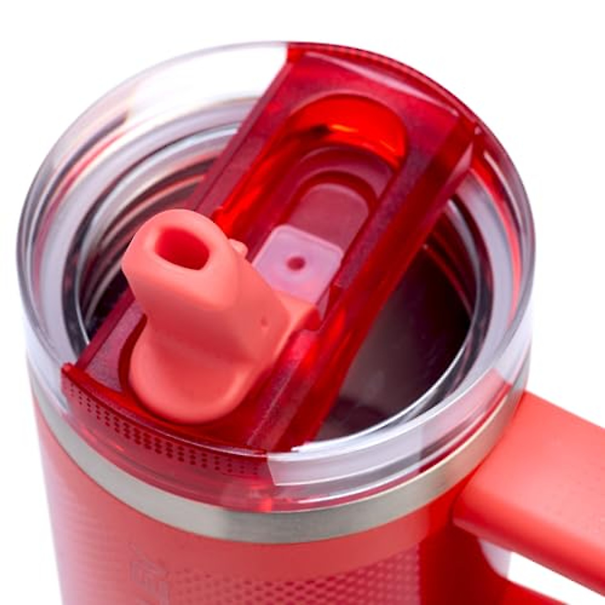 Stanley Quencher ProTour Flip Straw Tumbler with Leakproof Lid 14 oz | Built-In Straw and Handle | Cup Holder Compatible for Travel | Insulated Stainless Steel Cup | BPA-Free | Hot Coral Fade