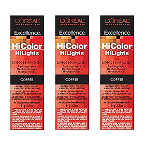 L'Oreal HiColor HiLights COPPER Permanent Hair Color Tint HC-05104 (3 Pack)