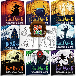 Garma 24 Pack Halloween Coloring Books for Kids Ages 3-12,Mini Coloring Books Bulk for Halloween Party Favors Trick or Treat Goodie Bags Fillers, Classroom Activity Supplies for Boys Girls