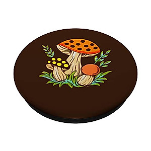 Vintage Merry Mushrooms, 70s Retro Kitchen PopSockets Swappable PopGrip