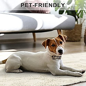 Uphome Boho Washable Rug for Living Room 5'x7' Geometric Moroccan Area Rug with Tassels Cotton Woven Tufted Throw Rugs for Bedroom Beige Farmhouse Carpets for Dinning Room Kitchen