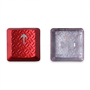Texture Tactility Backlit Keycaps Replacement Suitable for Logitech G813/G815/G913/G915 TKL RGB Mechanical Gaming Keyboard (WASD+Arrow Keys) (Red)