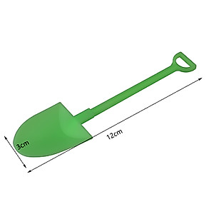 HAZOULEN Colorful Novelty Disposable Plastic Shovel Shape Dessert Spoon, Set of 100