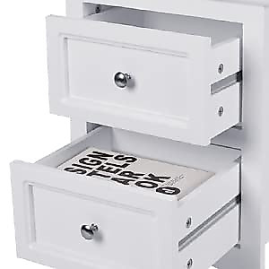 CIPACHO White Nightstands with 2 Drawers, End Table for Bedrooms, Small Bed Side Table/Night Stand for Small Spaces, College Dorm, Kids’ Room, Living Room
