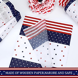 35 Sheets Tissue Paper for Gift Bags 19.5"x13.6" Gift Wrap Tissue Paper Bulk for 4th of July Memorial Day Festival Independence Day Party Art Crafts Tissue Paper for Packing Holiday Decor