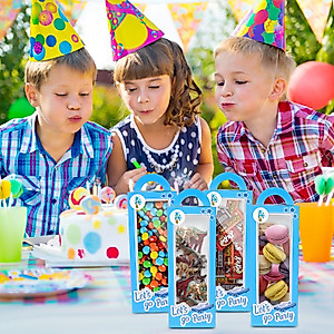 EGEN 12PCS Party Favor Boxes Goodie Bags Party Favors Bag Treat Boxes Gift Boxes Birthday Candy Bags Birthday Party Treat Boxes Bridal Shower Supplies Party Decorations (Blue 12 Pack)