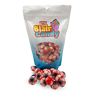 Gummy Eyeballs - 2 LB Resealable Stand Up Candy Bag - Halloween Themed Bloody Eyeball Gummies - Scary Novelty Candy for Trick or Treaters and Party Favor Bags